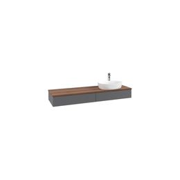 Villeroy & Boch V&B Waschtischunterschrank mit Frontstruktur -Beleuchtung Antao 160x50cm, HL, WBP w. wal, Anthrac. m Lac ; Villeroy & Boch (L16152GK)