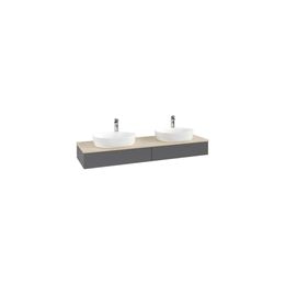 Villeroy & Boch V&B Waschtischunterschrank ohne Frontstruktur Antao 160x50cm, HL, WBP botti., Anthrac. m Lac ; Villeroy & Boch (K17053GK)