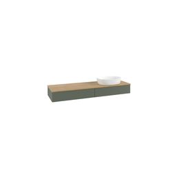 Villeroy & Boch V&B Waschtischunterschrank mit Frontstruktur -Beleuchtung Antao 160x50cm, WBP hon. Oa, lea gre. m Lac ; Villeroy & Boch (L16111HL)
