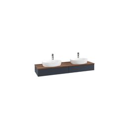 Villeroy & Boch V&B Waschtischunterschrank mit Frontstruktur Antao 160x50cm, HL, WBP w. wal, md bl. m Lac ; Villeroy & Boch (K17152HG)