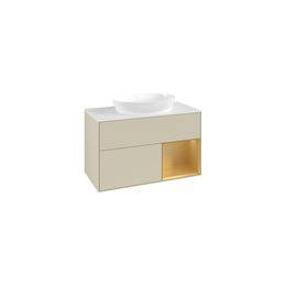 Villeroy & Boch V&B Waschtischunterschrank Finion 100, Pl w m, Reg gol m Lac, si Gr m Lac ; Villeroy & Boch (FA21HFHJ)