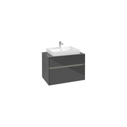 Villeroy & Boch V&B Waschtischunterschrank Collaro 80x54,8x50cm, WT mi, LED 5,7 W, glo Gr ; Villeroy & Boch (C080B0FP)