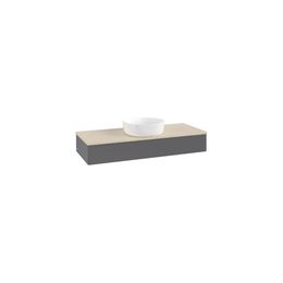 Villeroy & Boch V&B Waschtischunterschrank ohne Frontstruktur, mit Beleuchtung Antao 120x19x50cm, WBP botti., Anthrac. m Lac ; Villeroy & Boch (L10013GK)