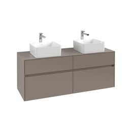 Villeroy & Boch V&B Waschtischunterschrank Collaro 140x54,8x50cm, f 2 WT, LED 10 W, Tau ; Villeroy & Boch (C048B0VM)