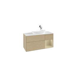 Villeroy & Boch V&B Waschtischunterschrank Finion 120cm, Pl wh. m, Reg si Gr m Lac, Oa ven ; Villeroy & Boch (F951HJPC)