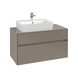 Villeroy & Boch V&B Waschtischunterschrank Collaro 100x54,8x50cm, WT l, LED 7,3 W, Tau ; Villeroy & Boch (C126B0VM)