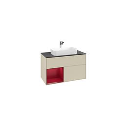 Villeroy & Boch V&B Waschtischunterschrank Abdeckplatte bla m Finion 100x60,3cm, Reg li Peo, si Gr m Lacquer ; Villeroy & Boch (F242HBHJ)