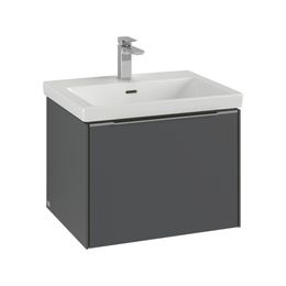Villeroy & Boch V&B Waschtischunterschrank Subway 3.0 57,2x42,9x47,8cm, o LE/Gr Alu gl, bla Oa ; Villeroy & Boch (C57700AB)