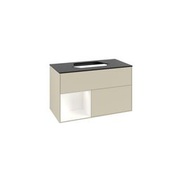 Villeroy & Boch V&B Waschtischunterschrank Finion 100, Pl b m, Rg l wh. m Lac, si Gr m Lac ; Villeroy & Boch (F362MTHJ)