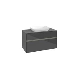 Villeroy & Boch V&B Waschtischunterschrank Collaro 100x54,8x50cm, WT mi, LED 7,3 W, glo Gr ; Villeroy & Boch (C109B0FP)