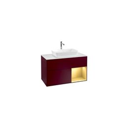 Villeroy & Boch V&B Waschtischunterschrank Finion 100, Pl wh. m, Reg gol m Lac, Peo m ; Villeroy & Boch (F781HFHB)