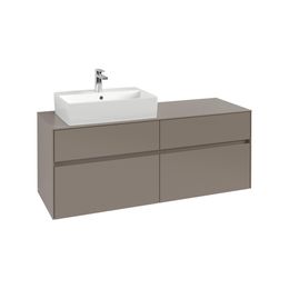Villeroy & Boch V&B Waschtischunterschrank Collaro 140x54,8x50cm, WT links, volcano black ; Villeroy & Boch (C13200VL)