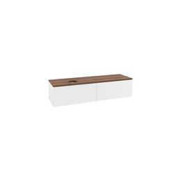 Villeroy & Boch V&B Waschtischunterschrank mit Frontstruktur -Beleuchtung Antao 160x50cm, WBP-farbe w. wal, wh. m Lac ; Villeroy & Boch (L37112MT)