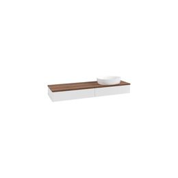 Villeroy & Boch V&B Waschtischunterschrank mit Frontstruktur -Beleuchtung Antao 160x50cm, WBP-farbe w. wal, glo wh. Lac ; Villeroy & Boch (L16112GF)