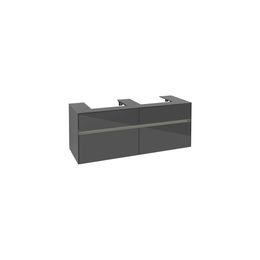Villeroy & Boch V&B Waschtischunterschrank Collaro 140x54,8x50cm, f 2 WT, LED 10 W, glo Gr ; Villeroy & Boch (C076B0FP)