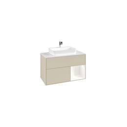 Villeroy & Boch V&B Waschtischunterschrank Finion 100, Pl w m, Rg r wh. m Lac, si Gr m Lac ; Villeroy & Boch (F371MTHJ)