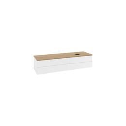 Villeroy & Boch V&B Waschtischunterschrank mit Frontstruktur -Beleuchtung Antao 160x50cm, HL, WBP hon. Oa, wh. m Lac ; Villeroy & Boch (L27151MT)