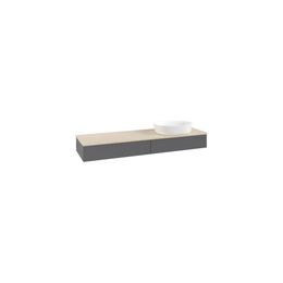 Villeroy & Boch V&B Waschtischunterschrank ohne Frontstruktur -Beleuchtung Antao 160x50cm, WBP botti., Anthrac. m Lac ; Villeroy & Boch (L16013GK)