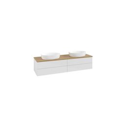 Villeroy & Boch V&B Waschtischunterschrank ohne Frontstruktur, mit Beleuchtung Antao 160x50cm, WBP-farbe hon. Oa, glo wh. Lac ; Villeroy & Boch (L28011GF)