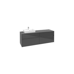 Villeroy & Boch V&B Waschtischunterschrank Collaro 160x54,8x50cm, WT links, glossy grey ; Villeroy & Boch (C07800FP)