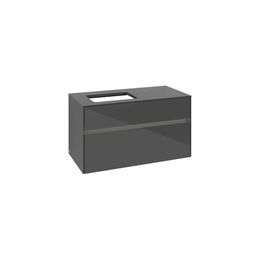 Villeroy & Boch V&B Waschtischunterschrank Collaro 100x54,8x50cm, WT l, LED 7,3 W, glo Gr ; Villeroy & Boch (C110B0FP)