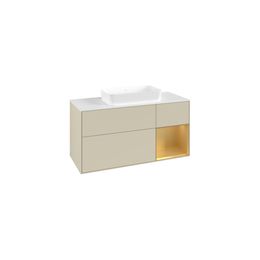 Villeroy & Boch V&B Waschtischunterschrank Finion 120x60 cm, Reg re gol m, si Gr m Lacquer ; Villeroy & Boch (F711HFHJ)