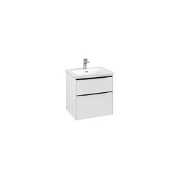 Villeroy & Boch V&B Waschtischunterschrank Subway 3.0 57,2x57,6x47,8cm, m LE/Gr vo b, Bri wh. ; Villeroy & Boch (C578L1VE)