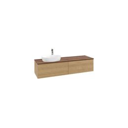 Villeroy & Boch V&B Waschtischunterschrank mit Frontstruktur -Beleuchtung Antao 160x50cm, HL, WBP-farbe w. wal, hon. Oa ; Villeroy & Boch (L37152HN)