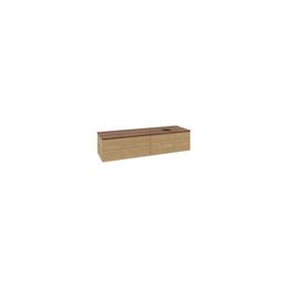 Villeroy & Boch V&B Waschtischunterschrank ohne Frontstruktur Antao 160x50cm, WBP-farbe w. walnut, honey oak ; Villeroy & Boch (K27012HN)