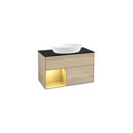 Villeroy & Boch V&B Waschtischunterschrank Wandbeleuchtung Finion 100, Pl bla m, Reg gol m Lac, Oa ven ; Villeroy & Boch (GA12HFPC)