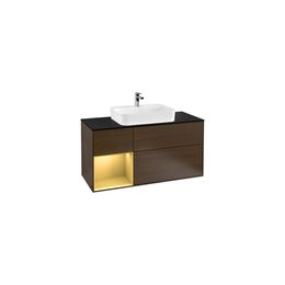 Villeroy & Boch V&B Waschtischunterschrank Wandbeleuchtung Finion 120cm, Pl bla m, Reg li gol m, wal ven ; Villeroy & Boch (G412HFGN)