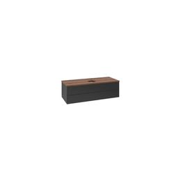 Villeroy & Boch V&B Waschtischunterschrank ohne Frontstruktur Antao 120x36x50cm, HL, WBP w. wal, bla m Lac ; Villeroy & Boch (K21052PD)