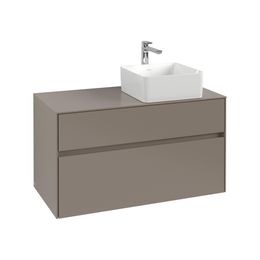 Villeroy & Boch V&B Waschtischunterschrank Collaro 100x54,8x50cm, Waschtisch rechts, taupe ; Villeroy & Boch (C04000VM)