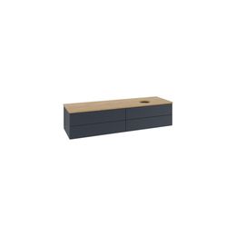Villeroy & Boch V&B Waschtischunterschrank mit Frontstruktur -Beleuchtung Antao 160x50cm, WBP hon. Oa, md bl. m Lac ; Villeroy & Boch (L27111HG)