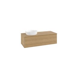 Villeroy & Boch V&B Waschtischunterschrank mit Frontstruktur, mit Beleuchtung Antao 120x36x50cm, WBP-farbe hon. Oa, hon. oak ; Villeroy & Boch (L33111HN)