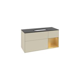 Villeroy & Boch V&B Waschtischunterschrank Finion 120x60 cm, Reg re gol m, si Gr m Lacquer ; Villeroy & Boch (F712HFHJ)