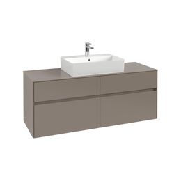 Villeroy & Boch V&B Waschtischunterschrank Collaro 140x54,8x50cm, f WT mit, volcano black ; Villeroy & Boch (C13100VL)