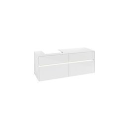 Villeroy & Boch V&B Waschtischunterschrank Collaro 140x54,8x50cm, WT l, LED 10W, glo wh. ; Villeroy & Boch (C074B0DH)