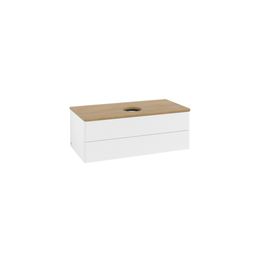 Villeroy & Boch V&B Waschtischunterschrank mit Frontstruktur -Beleuchtung Antao 100x36x50cm, WBP hon. Oa, wh. m Lac ; Villeroy & Boch (L20111MT)