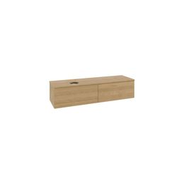 Villeroy & Boch V&B Waschtischunterschrank mit Frontstruktur -Beleuchtung Antao 160x50cm, HL, WBP-farbe hon. Oa, hon. Oa ; Villeroy & Boch (L37151HN)