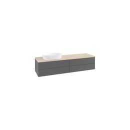 Villeroy & Boch V&B Waschtischunterschrank mit Frontstruktur Antao 160x50cm, WBP botti., Anthrac. m Lac ; Villeroy & Boch (K26113GK)