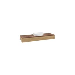 Villeroy & Boch V&B Waschtischunterschrank mit Frontstruktur, mit Beleuchtung Antao 160x50cm, WBP-farbe w. walnut, honey oak ; Villeroy & Boch (L14112HN)