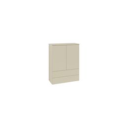 Villeroy & Boch V&B Highboard mit Frontstruktur Antao 81,4x104x35,6cm, WBP Lac, si Gr m Lac ; Villeroy & Boch (K47100HJ)