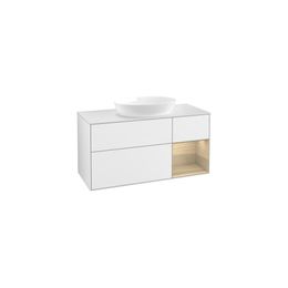 Villeroy & Boch V&B Waschtischunterschrank Wandbeleuchtung Finion 120cm, Pl wh. m, Reg Oa ven, glo wh. Lac ; Villeroy & Boch (GA71PCGF)