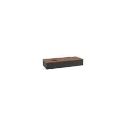 Villeroy & Boch V&B Waschtischunterschrank mit Frontstruktur Antao 120x19x50cm, WBP-farbe w. wal, bla m Lac ; Villeroy & Boch (K11112PD)