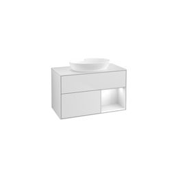 Villeroy & Boch V&B Waschtischunterschrank Wandbeleuchtung Finion 100, Pl w m, Reg glo wh. Lac, wh. m Lac ; Villeroy & Boch (GA21GFMT)