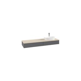Villeroy & Boch V&B Waschtischunterschrank ohne Frontstruktur -Beleuchtung Antao 160x50cm, HL, WBP botti., Anthrac. m Lac ; Villeroy & Boch (L16053GK)