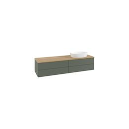 Villeroy & Boch V&B Waschtischunterschrank mit Frontstruktur -Beleuchtung Antao 160x50cm, WBP hon. Oa, lea gre. m Lac ; Villeroy & Boch (L27111HL)