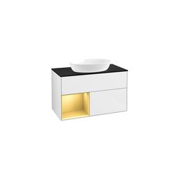 Villeroy & Boch V&B Waschtischunterschrank Wandbeleuchtung Finion 100, Pl b m, Reg gol m Lac, glo wh. Lac ; Villeroy & Boch (GA12HFGF)