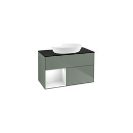 Villeroy & Boch V&B Waschtischunterschrank Wandbeleuchtung Finion 100, Pl b m, Reg glo wh. Lac, Oli. m Lac ; Villeroy & Boch (GA12GFGM)